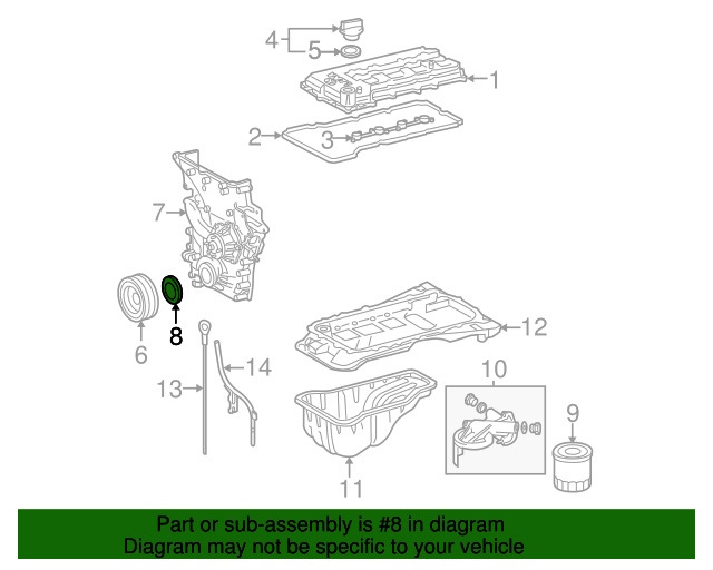 9031148031 Уплотняющее кольцо, коленчатый вал TOYOTA LEXUS | Запчасти ...