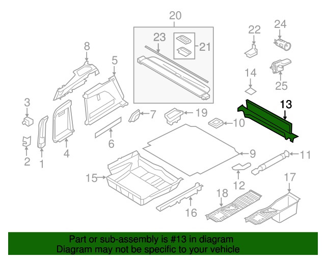 51477326465 Накладка борта погрузочного пола BMW | Запчасти на DRIVE2