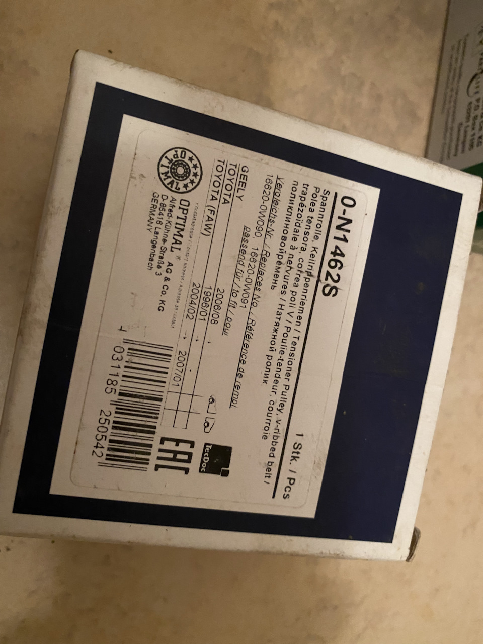 166200W091 пластиковый ролик для натяжного устройства TOYOTA LEXUS ...