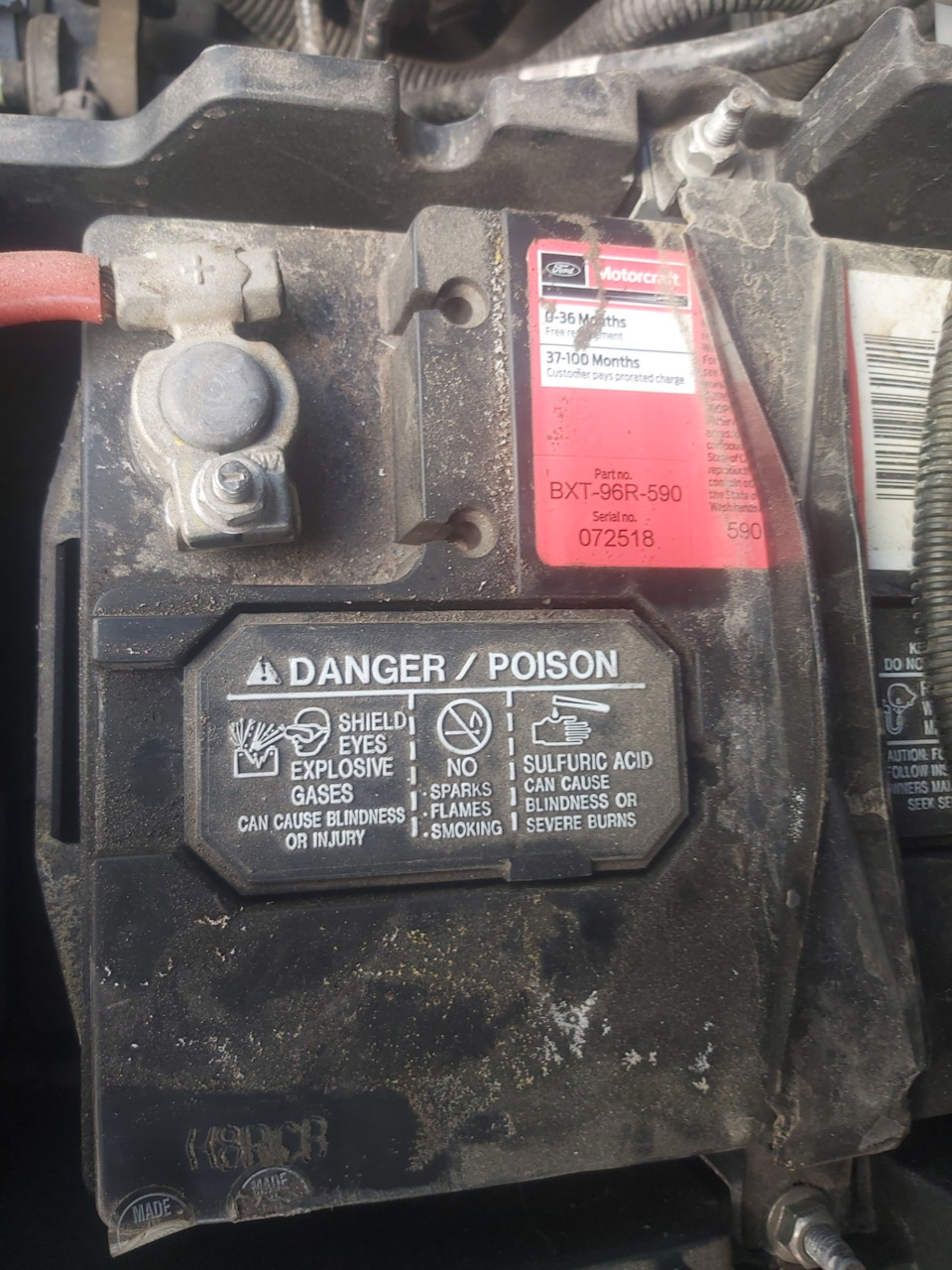 Аккумулятор — Ford Focus III Sedan, 2 л, 2016 года | плановое ТО | DRIVE2