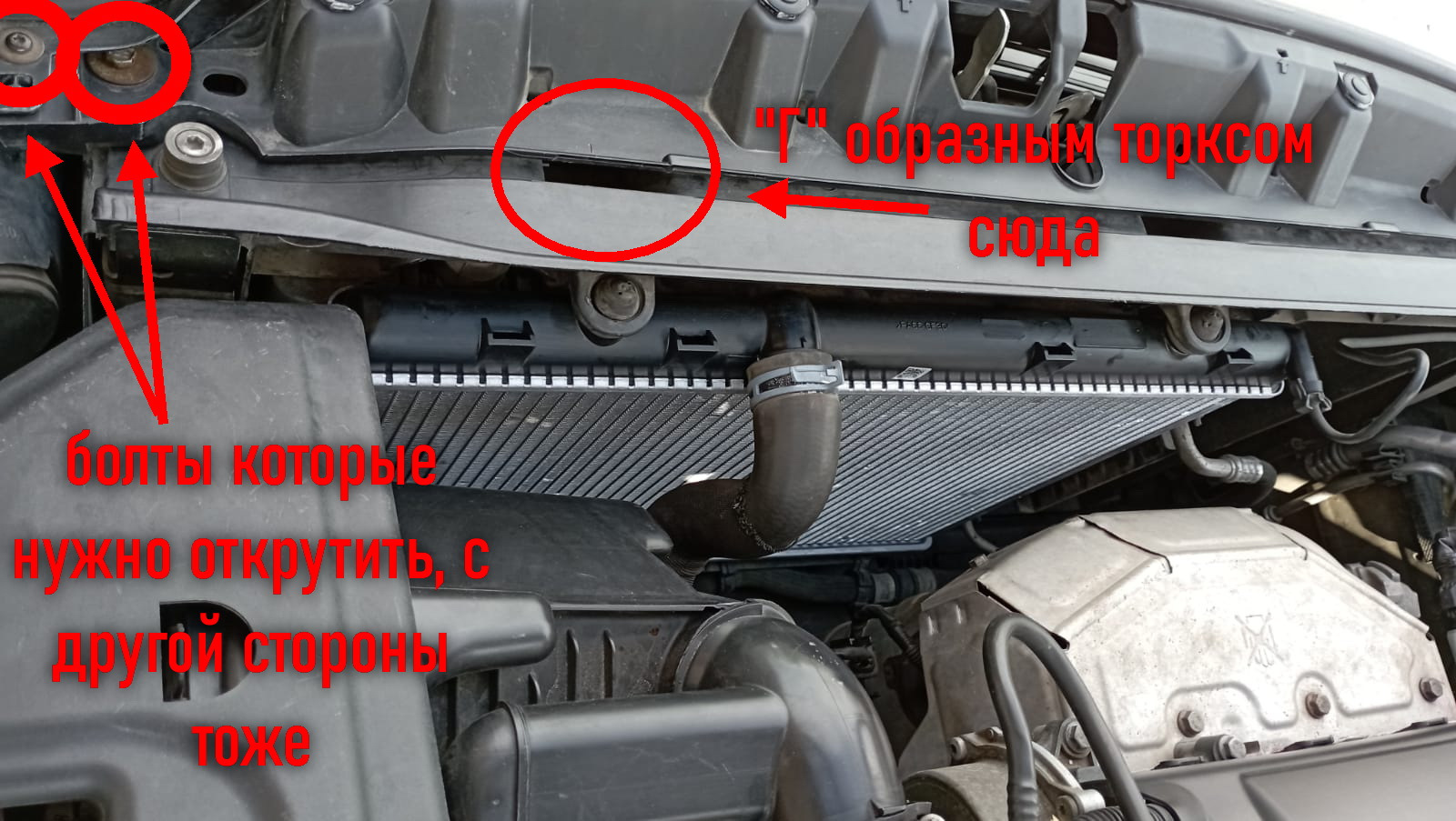 Радиатор ОЖ, пружинные хомуты пежо 308 — Peugeot 308 (1G), 1,6 л, 2009 ...