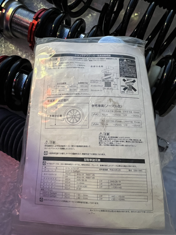 Стойки Койловеры Cusco Zero Subaru Levorg VM4 VMG на Subaru Levorg (1G ...