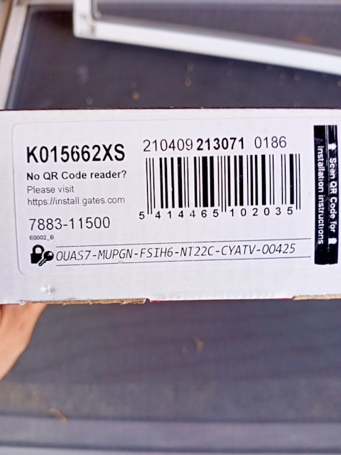 K015662XS Комплекты деталей для ремней грм GATES | Запчасти на DRIVE2