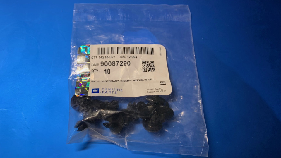 90087290 КЛИПСА КРЕПЕЖНАЯ 53 GM | Запчасти на DRIVE2