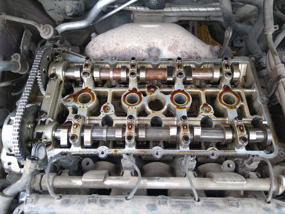 Клапанная крышка — доработка напильником — KIA Carens III, 2 л, 2009 ...