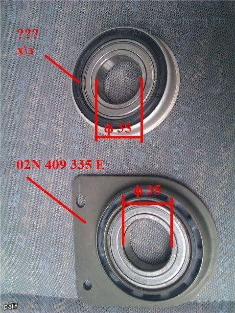 02N409335E Подшипник/опора VAG | Запчасти на DRIVE2