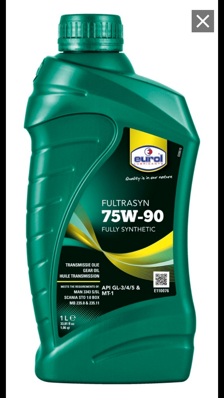 E1100761L Масло трансмиссионное синтетическое Fultrasyn 75W-90, 1л ...