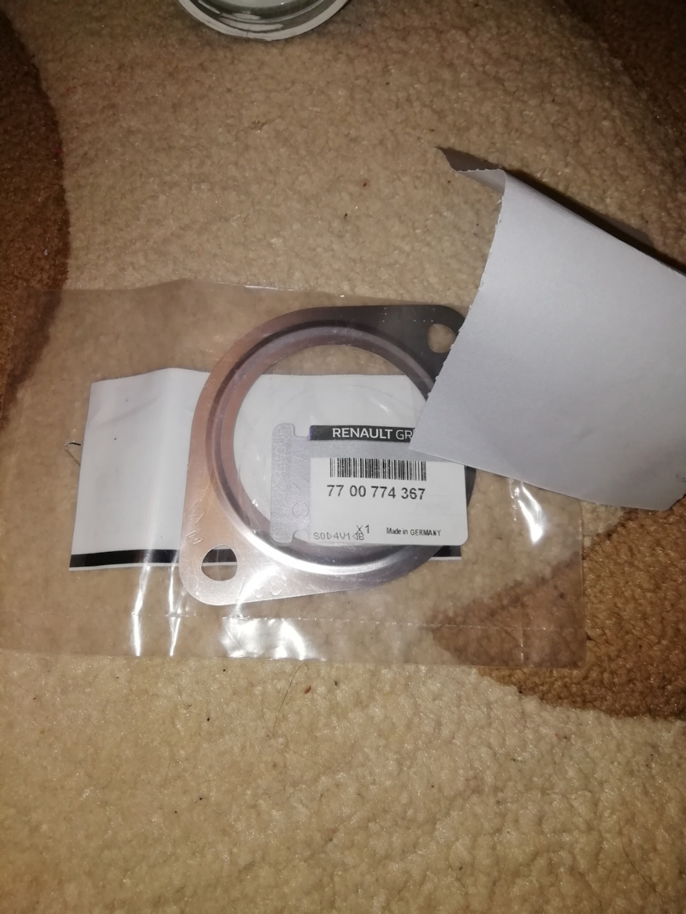 7700774367 Уплотнение глушителя RENAULT | Запчасти на DRIVE2