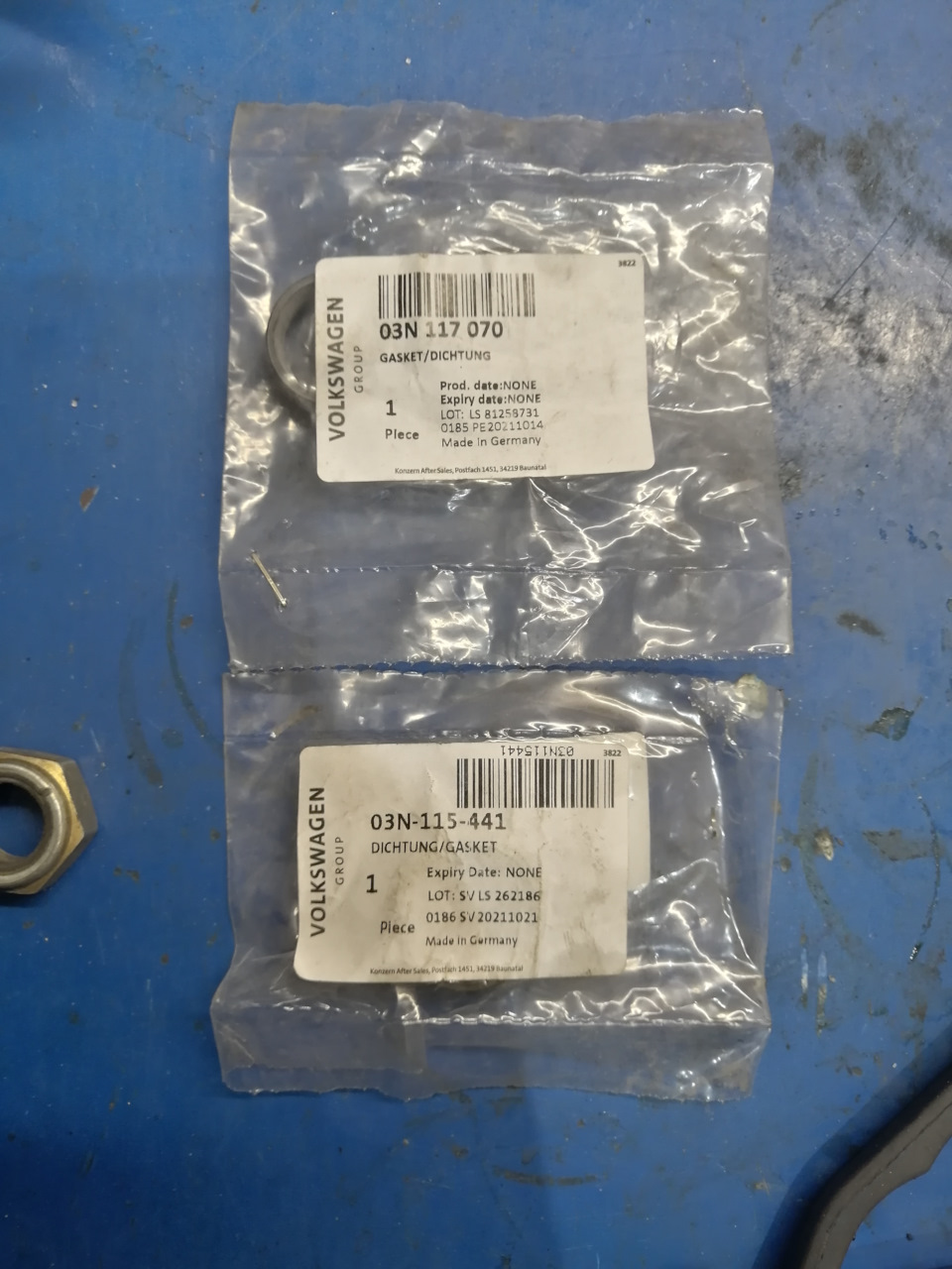 03N115441 Прокладка VAG | Запчасти на DRIVE2