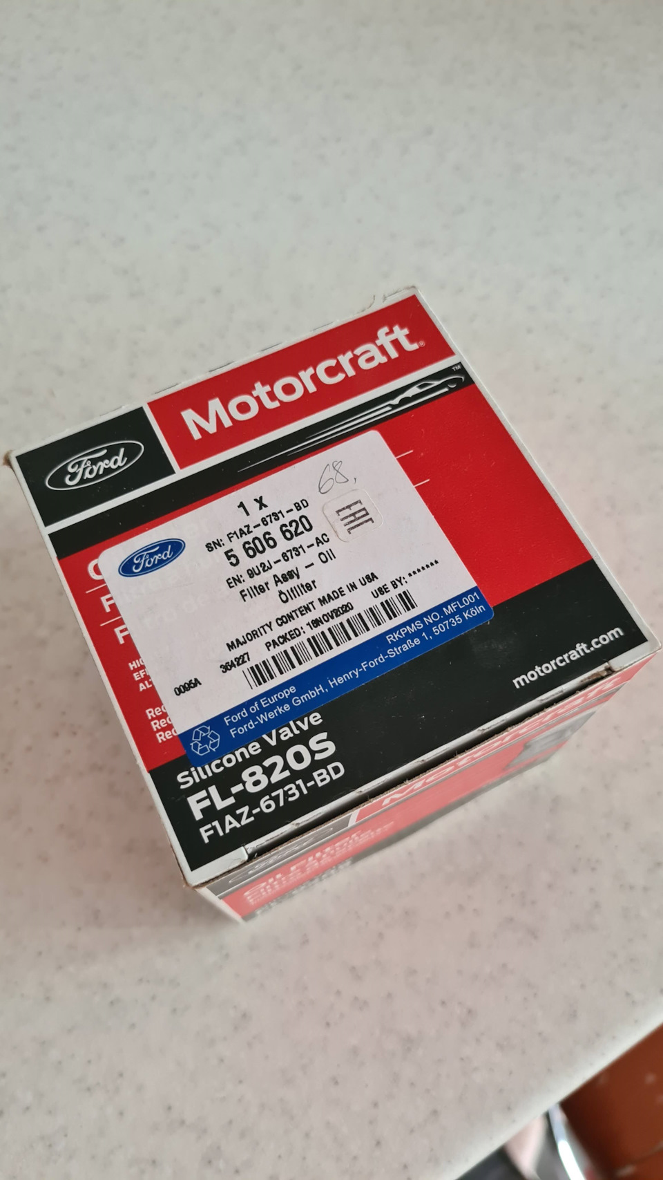 FL820S Фильтр масляный Motorcraft | Запчасти на DRIVE2