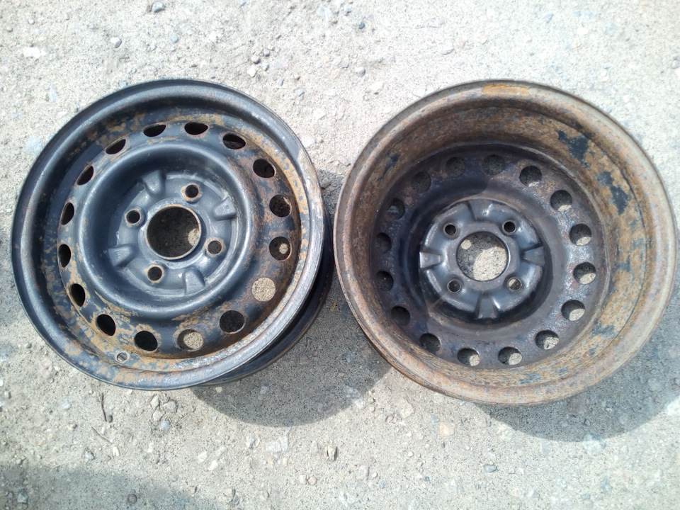 Покраска штампованных дисков Хаммерайт — Nissan Primera (P11), 1,6 л ...