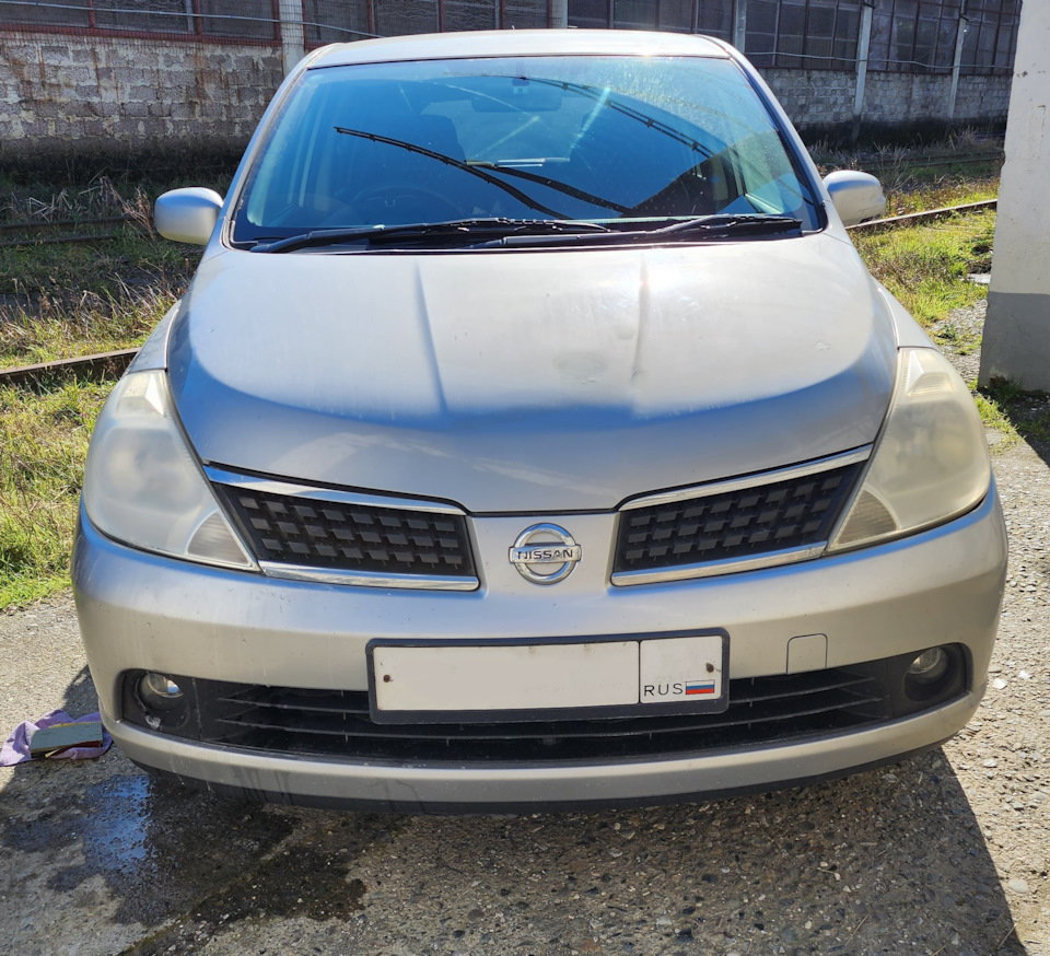 Хим полировка фар — Nissan Tiida (1G), 1,5 л, 2006 года | стайлинг | DRIVE2