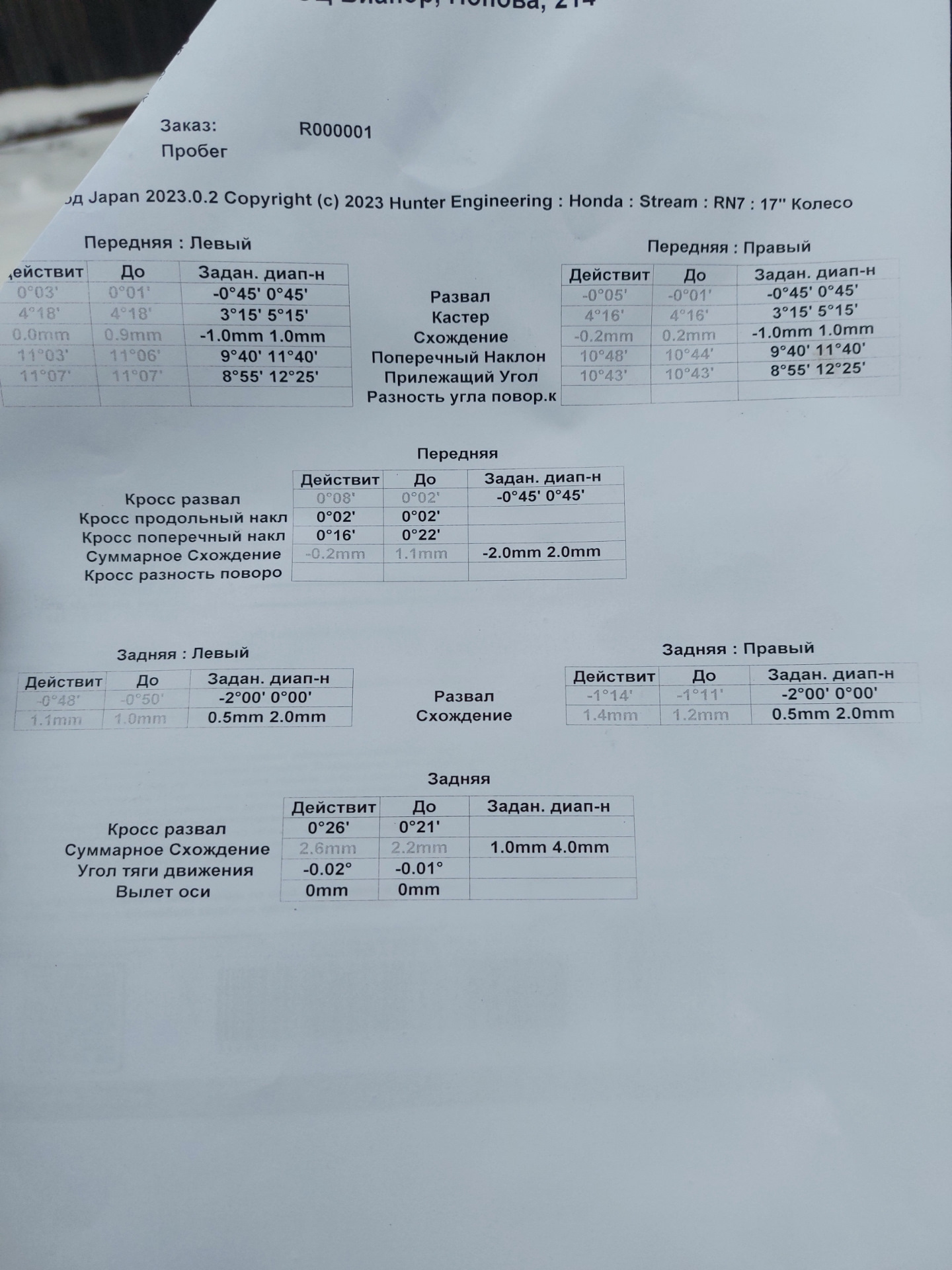 То — Honda Stream (RN6-9), 1,8 л, 2009 года | визит на сервис | DRIVE2