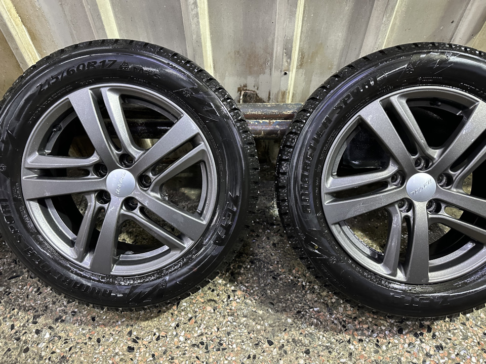 Шины зимние шипованные Zeta 215/60 R17, литые диски Haval 6,5Jx17 ET37 ...