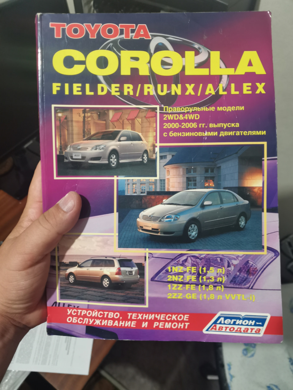 Руководство по эксплуатации Toyota Corolla Filder/Runx/Allex — Toyota Corolla RunX, 1,5 л, 2003 ...