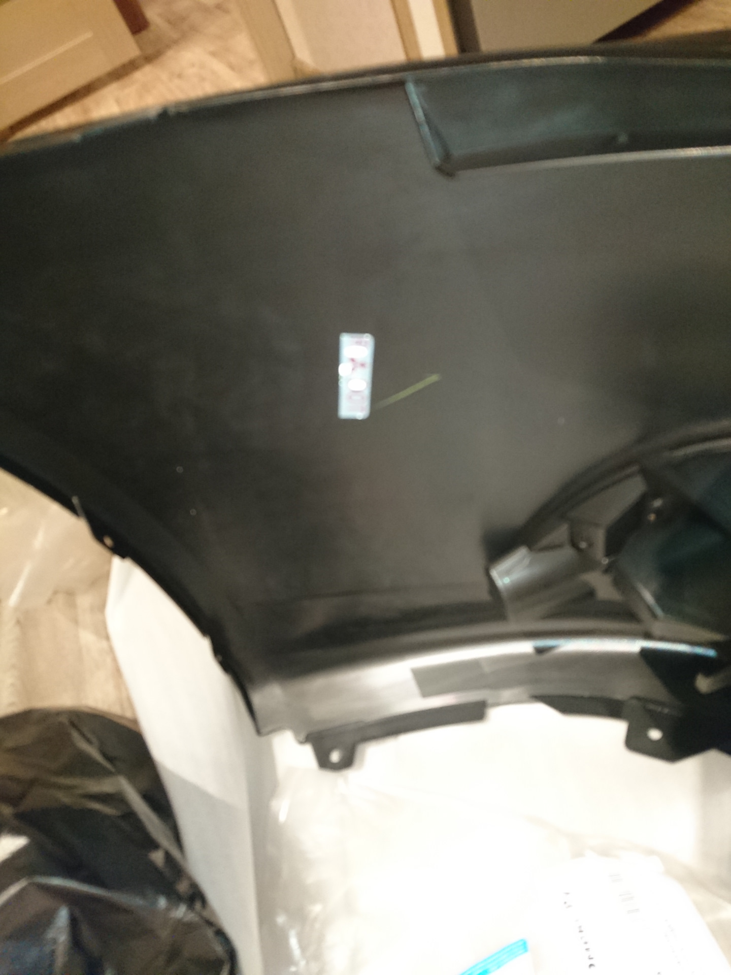 Замена бампера на рестайлинг — Mitsubishi Lancer X, 9,9 л, 2009 года ...