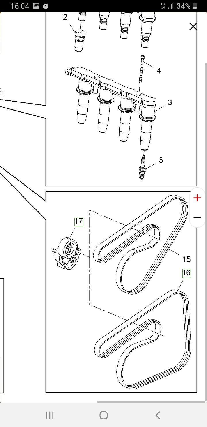 Приводной ремень Опель Астра J — Opel Astra J, 1,6 л., 2012 года ...