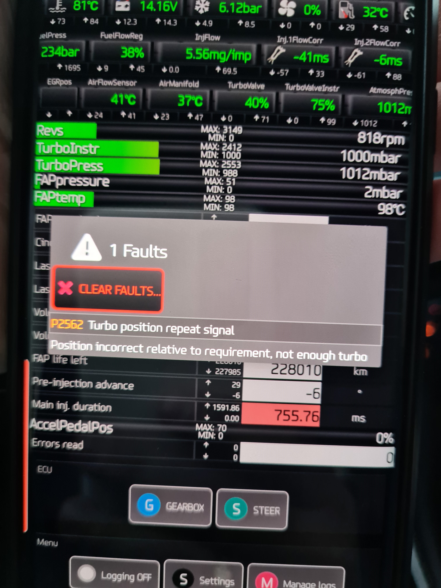 P2562 и ее причина — Citroen C5 (2G), 2 л, 2009 года | поломка | DRIVE2