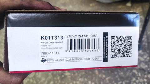 K01T313 Комплекты деталей для ремней грм GATES | Запчасти на DRIVE2