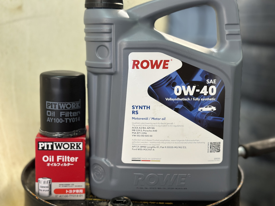 Масло ROWE и фильтр PitWork — Toyota Vellfire (1G), 2,4 л, 2010 года ...