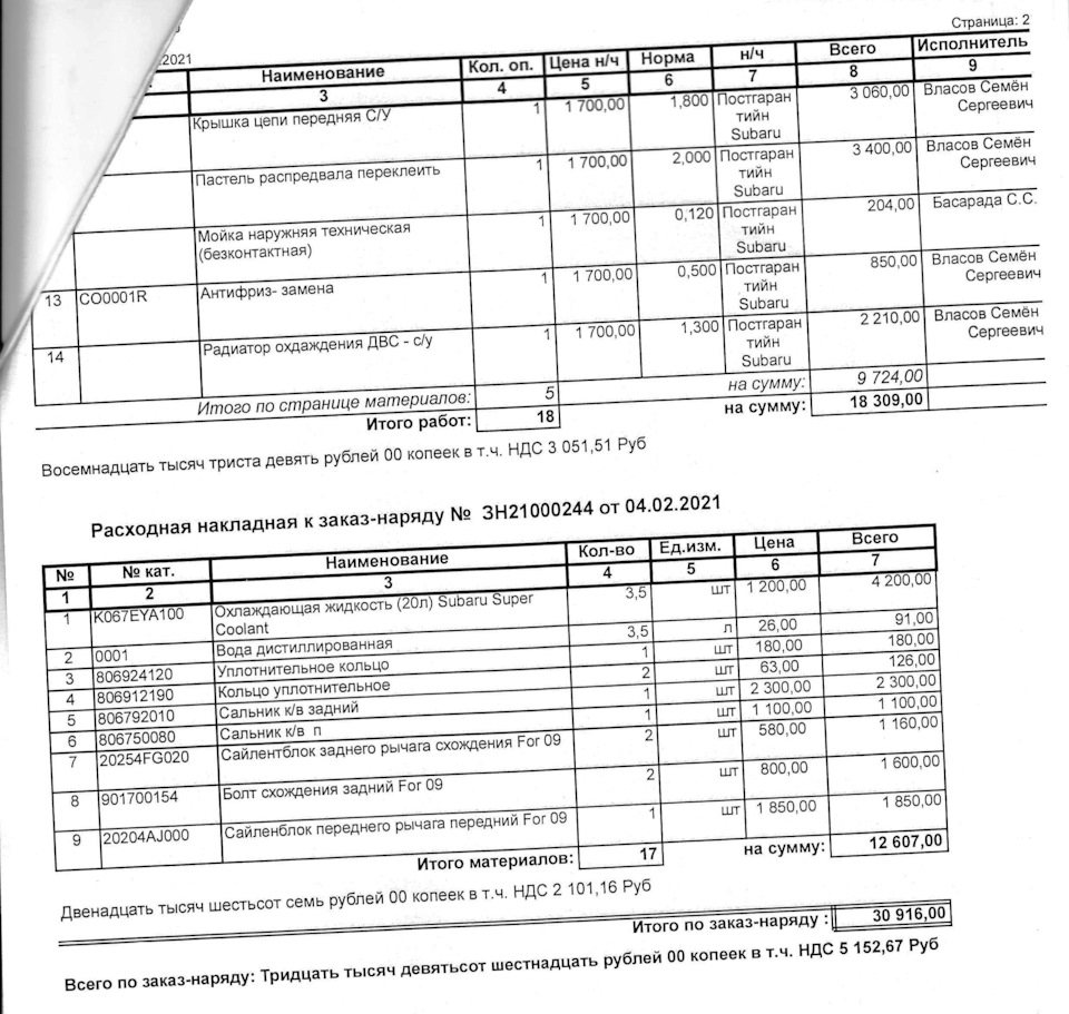 Визит к официалам по отзывным кампаниям № 66 (замена клапанных пружин ...