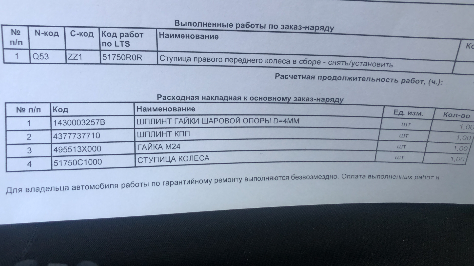 Замена ступицы по гарантии — Hyundai i40, 2 л, 2017 года | поломка | DRIVE2