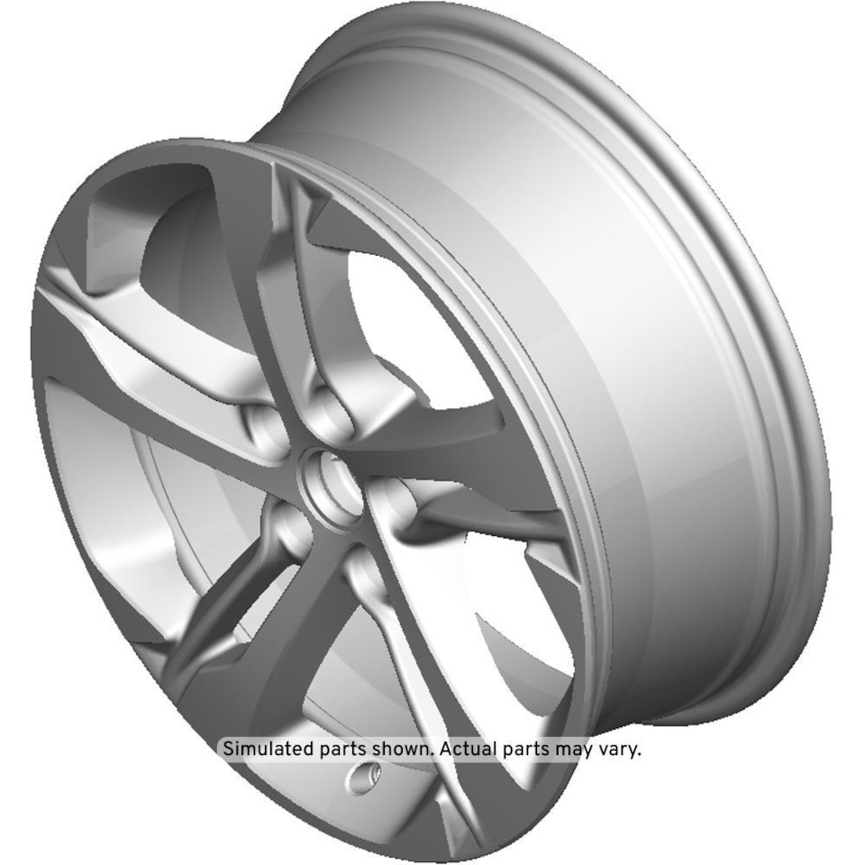 42727447 Carbon Flash Metallic 18x7.5in Aluminum Front and Rear Wheel ...