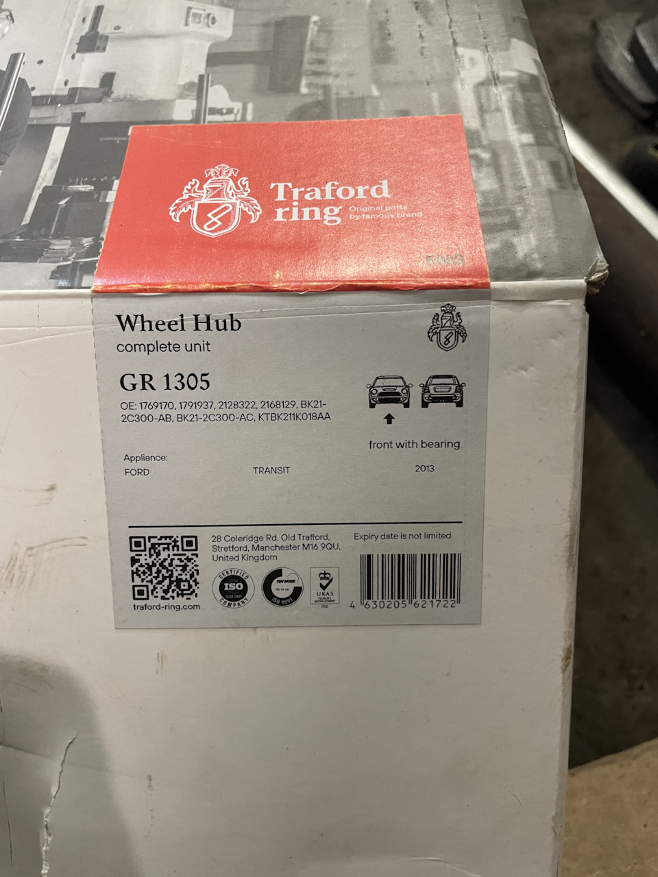 1769170 Ступица переднего колеса в сборе / Transit 14~, Tourneo Custom ...