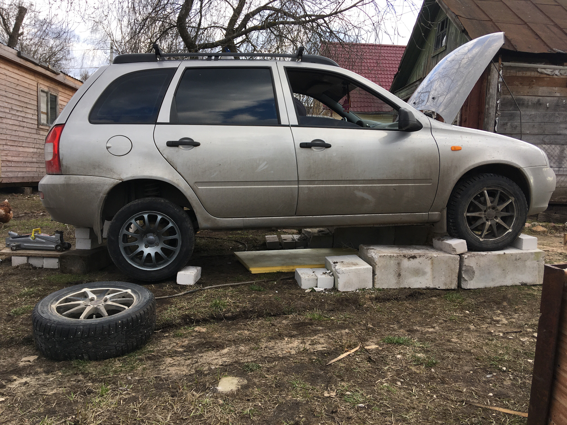 Троса ручника и сопутствующие детали))) — Lada Калина Универсал (1G), 1 ...