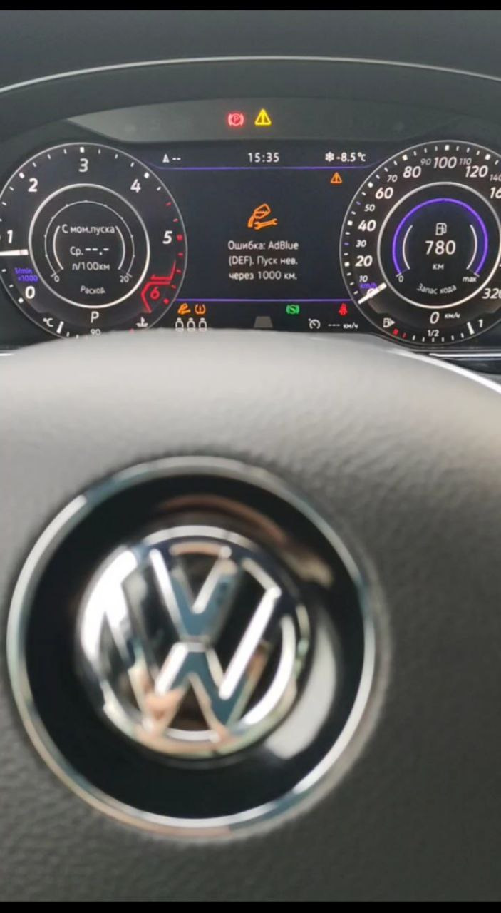 Ошибка P20E800 или замерз Adblue — Volkswagen Passat Alltrack (B8), 2 л ...
