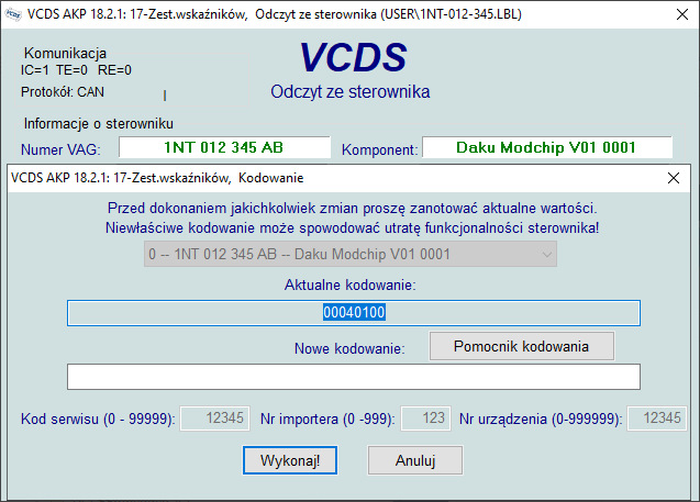 buildin PCB responds as cluster [17] in VCDS — Volkswagen Passat ...