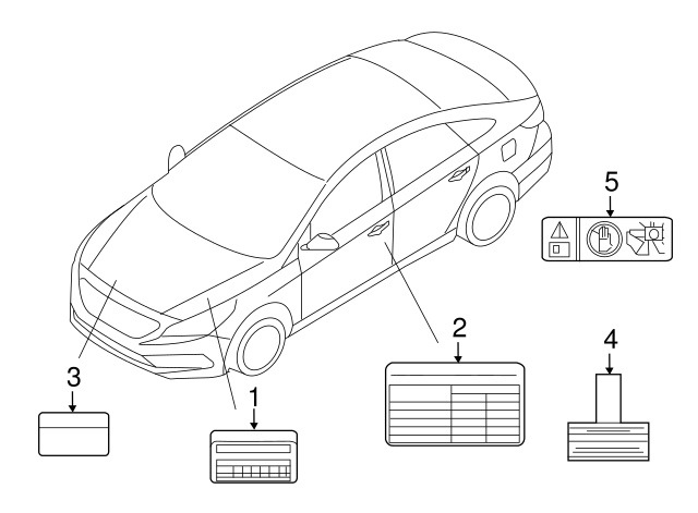 253881P000 Наклейка с технической информацией на пластиковой основе с ...