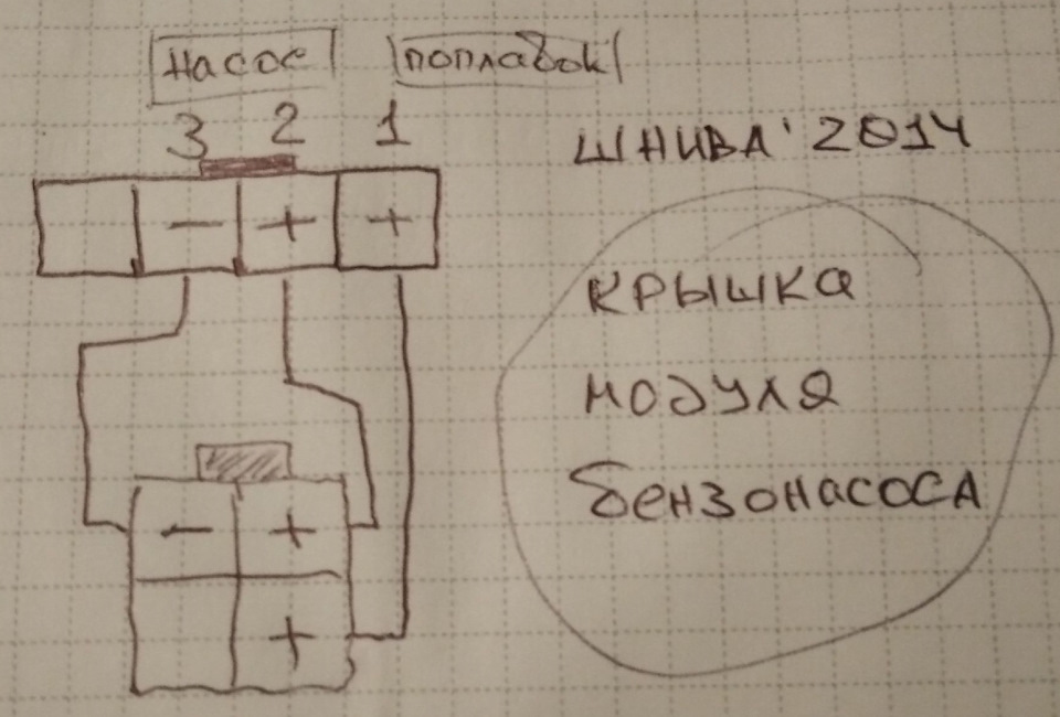 Модуль бензонасоса, схемки рисованые — Chevrolet Niva (1G), 1,7 л, 2014 ...
