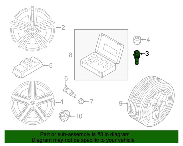 WHT002529 Болт колесный VAG | Запчасти на DRIVE2