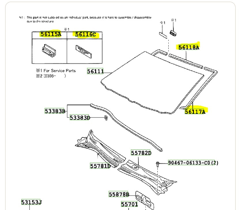 Подготовка к замене лобового стекла — Toyota Avensis II, 2,4 л, 2007 ...