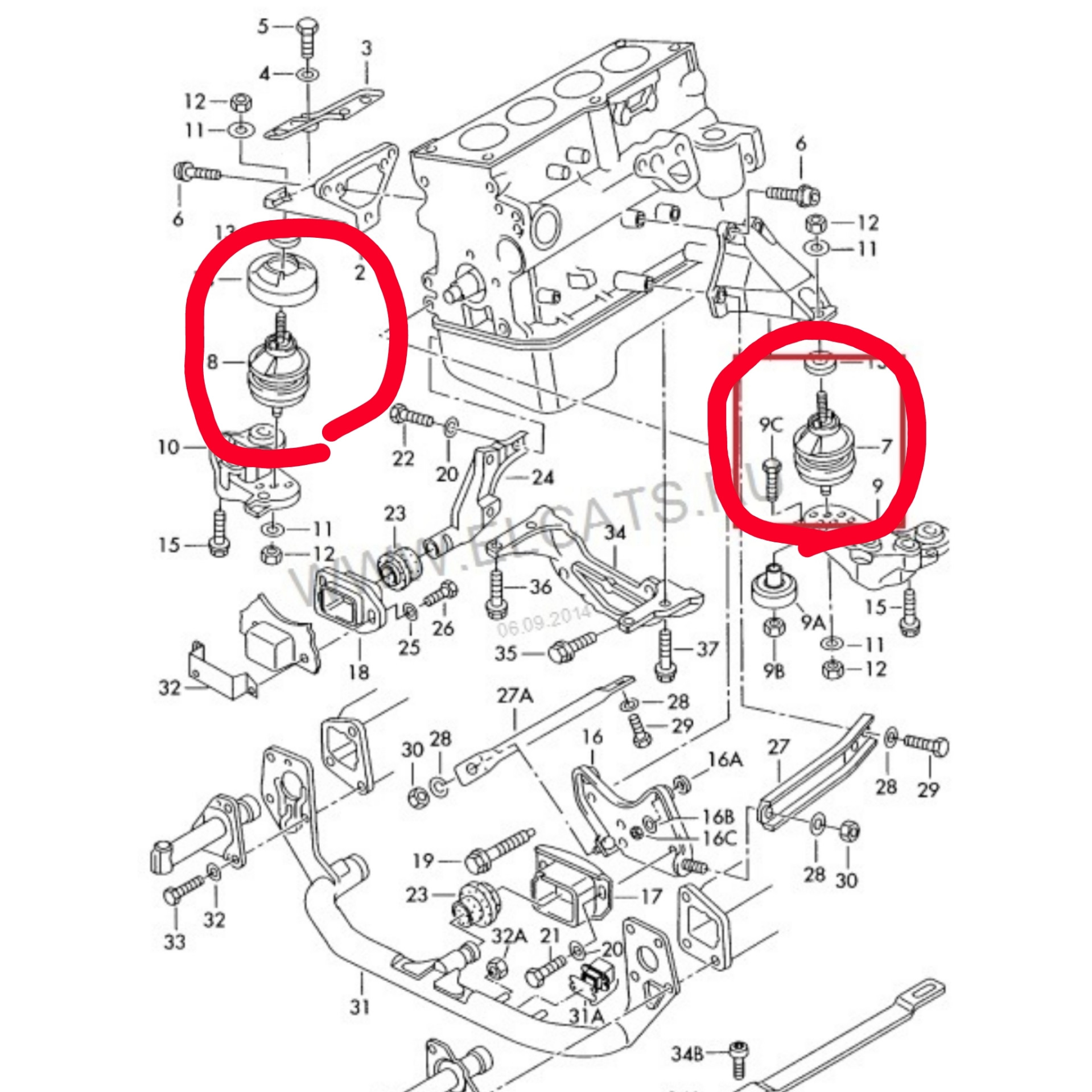 Замена левой и правой подушке двигателя на Audi A4 Б5 — Audi A4 (B5), 1 ...
