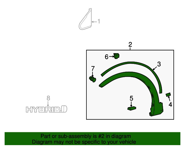 7560142100 Расширитель переднего правого крыла TOYOTA LEXUS | Запчасти ...