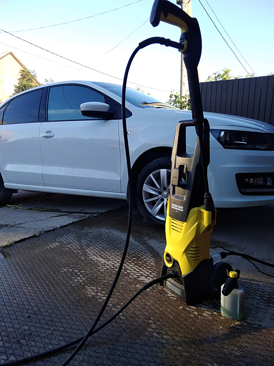 #26 Мини мойка Karcher k3🐳 — Volkswagen Polo Sedan, 1,6 л, 2017 года ...