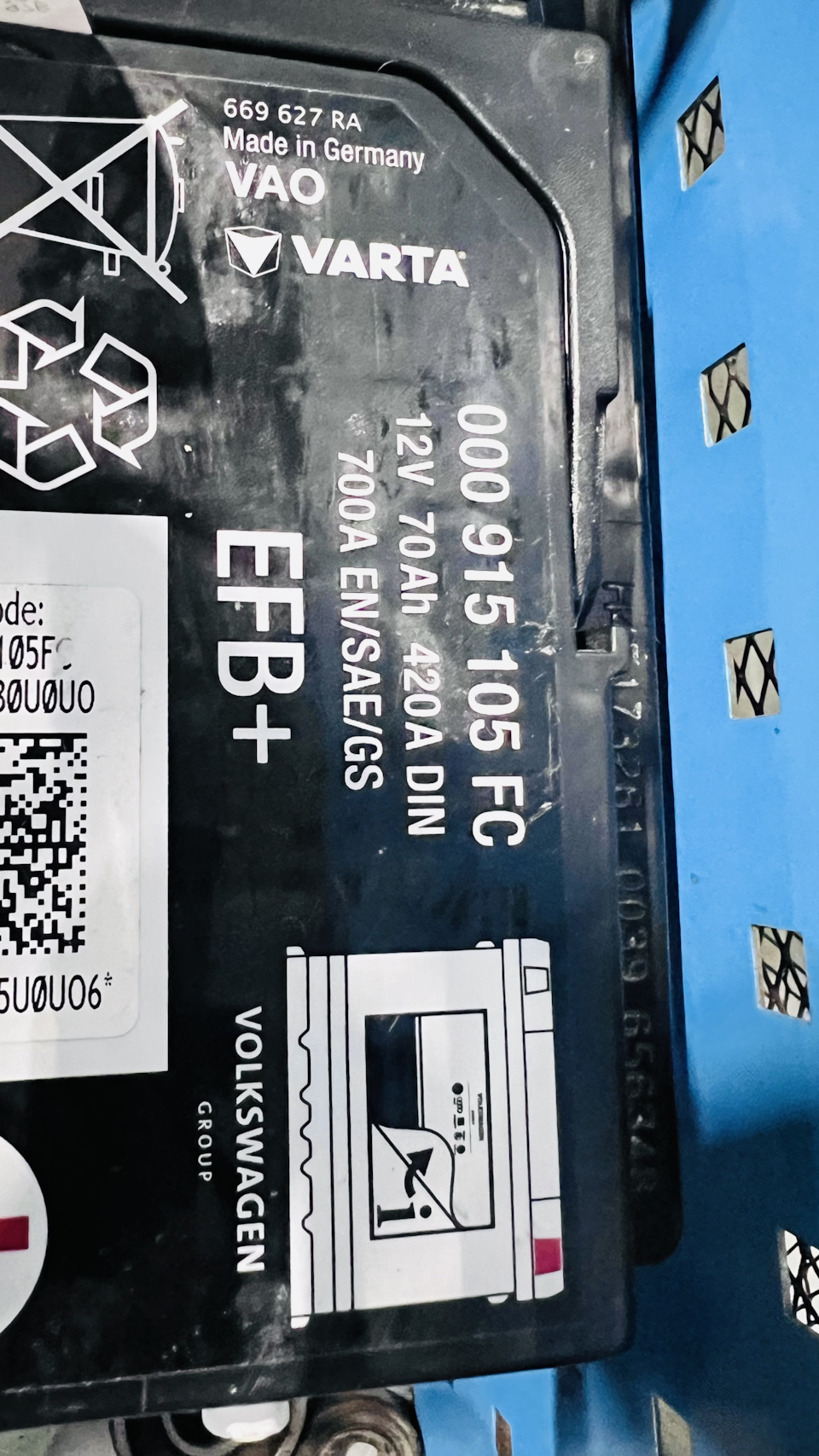 000915105FC Батарея аккумуляторная VAG | Запчасти на DRIVE2