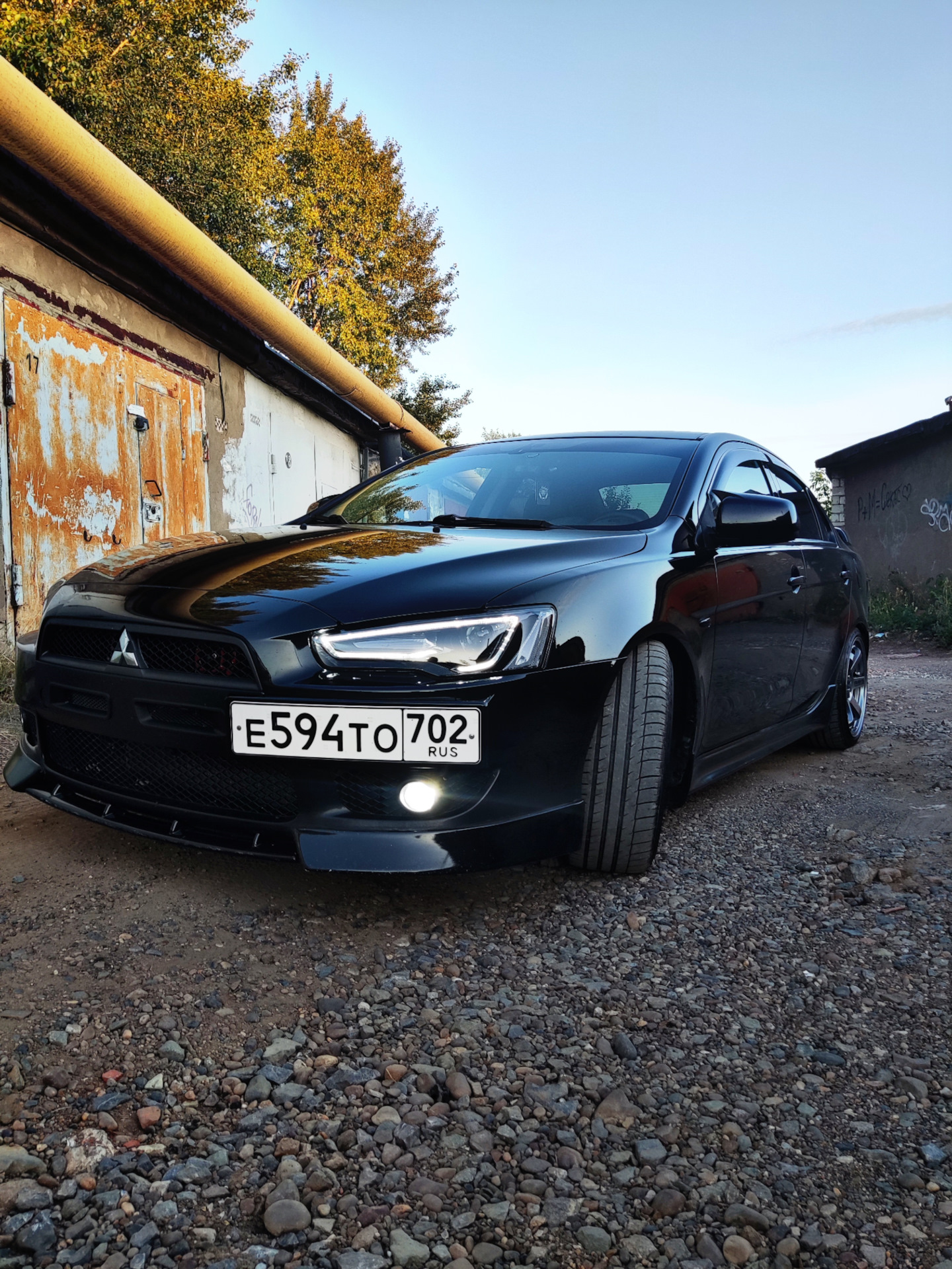 Black shark🦈 — Mitsubishi Lancer X, 2,4 л, 2009 года | фотография | DRIVE2