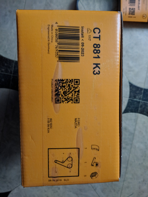 CT881K3 Комплект ГРМ FORD: C-MAX 1.6 07-, FIESTA V 1.25 16V/1.4 16V/1.6 ...