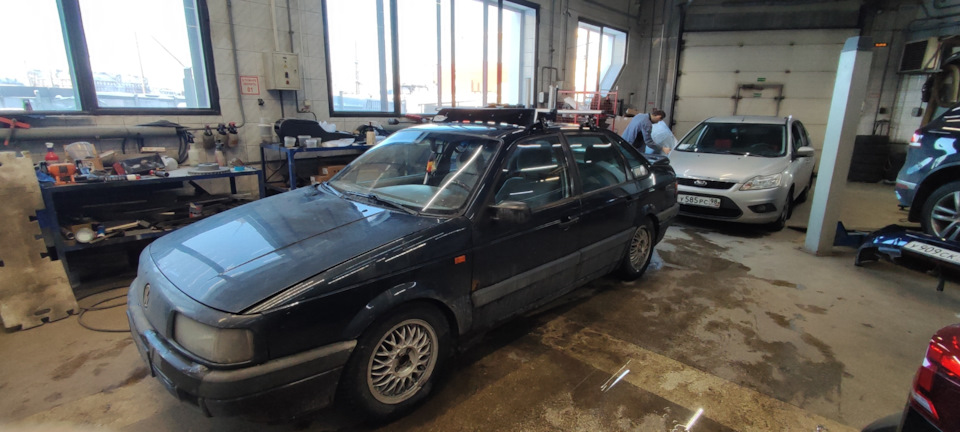 Багажник на гладкую крышу Passat b3 + фейринг — Volkswagen Passat B3, 1 ...