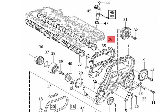 xc70 — прокладка крышки ГРМ LR025790 — Volvo XC70 III, 3,2 л, 2009 года ...