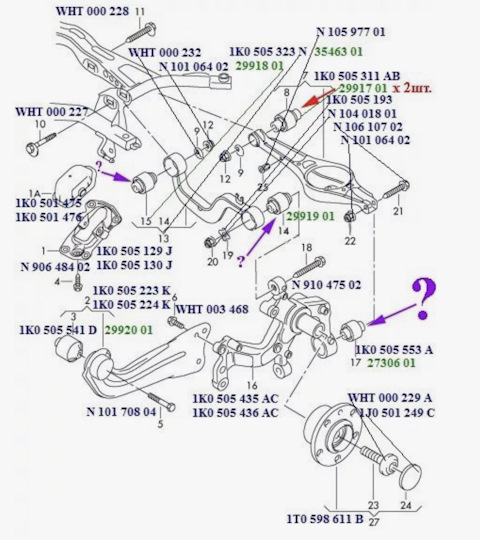 N10597701 Гайка (M5) / AUDI, SEAT, SKODA, VW VAG | Запчасти на DRIVE2