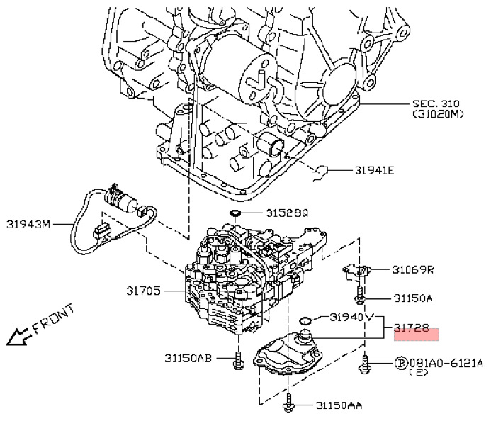 Jatco JF016e — замена масла в в вариаторах Nissan (CVT-8, моделей RE0F10D, RE0F10F ...
