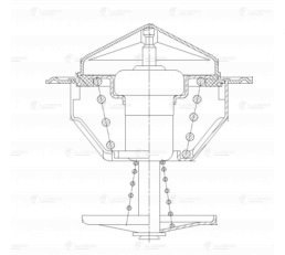 LT03271 Термостат для автомобилей 3302 (термоэлемент; обрезиненный клапан) (87°С) LUZAR ...