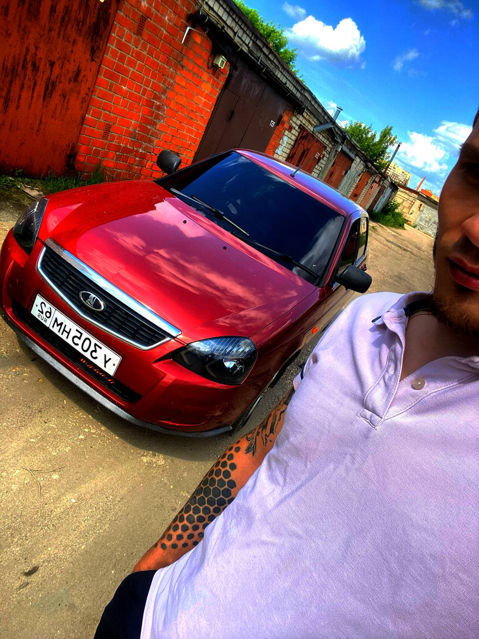 Самурай губа»карбон — Lada Приора седан, 1,6 л, 2016 года | другое | DRIVE2