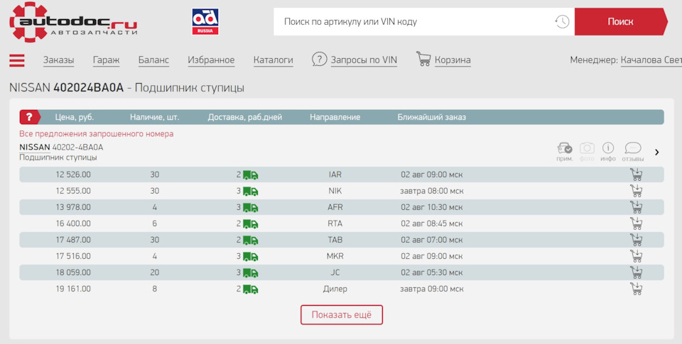 402024BA0A Подшипник ступицы NISSAN INFINITI | Запчасти на DRIVE2