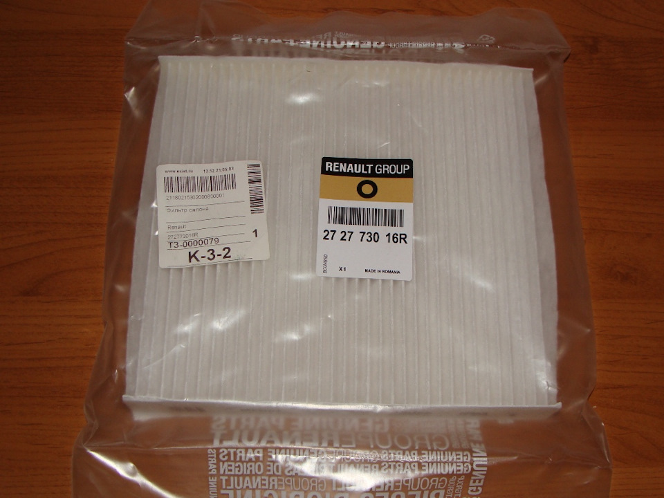 272773016R Фильтр воздушный RENAULT | Запчасти на DRIVE2