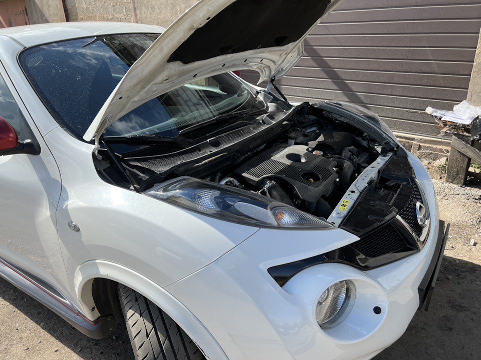 Газовые упоры капота и небольшое расстройство — Nissan Juke (1G), 1,6 л ...